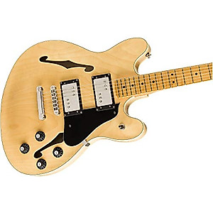 Squier Classic Vibe Starcaster Electric Guitar, with 2-Year Warranty, Natural, Maple Fingerboard
