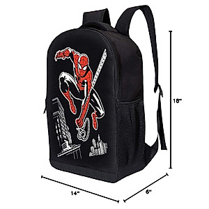 MARVEL COMICS CLASSIC AVENGERS BACKPACK - MARVEL BLACK AVENGERS 18 INCH AIR MESH PADDED BAG (Avengers - Michael Cho Spiderman)