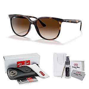 Ray-Ban RB4378 710/13 54MM Havana/Brown Gradient Square Sunglasses for Women + BUNDLE With Designer iWear Complimentary Eyewear Kit