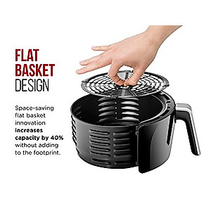 CHEFMAN Large Air Fryer 6.5 Qt XL, Healthy Cooking, User Friendly, Nonstick, Digital Touch Screen with 4 Cooking Functions w/ 60 Minute Timer & Auto Shut Off, BPA-Free, Dishwasher Safe Basket, Black