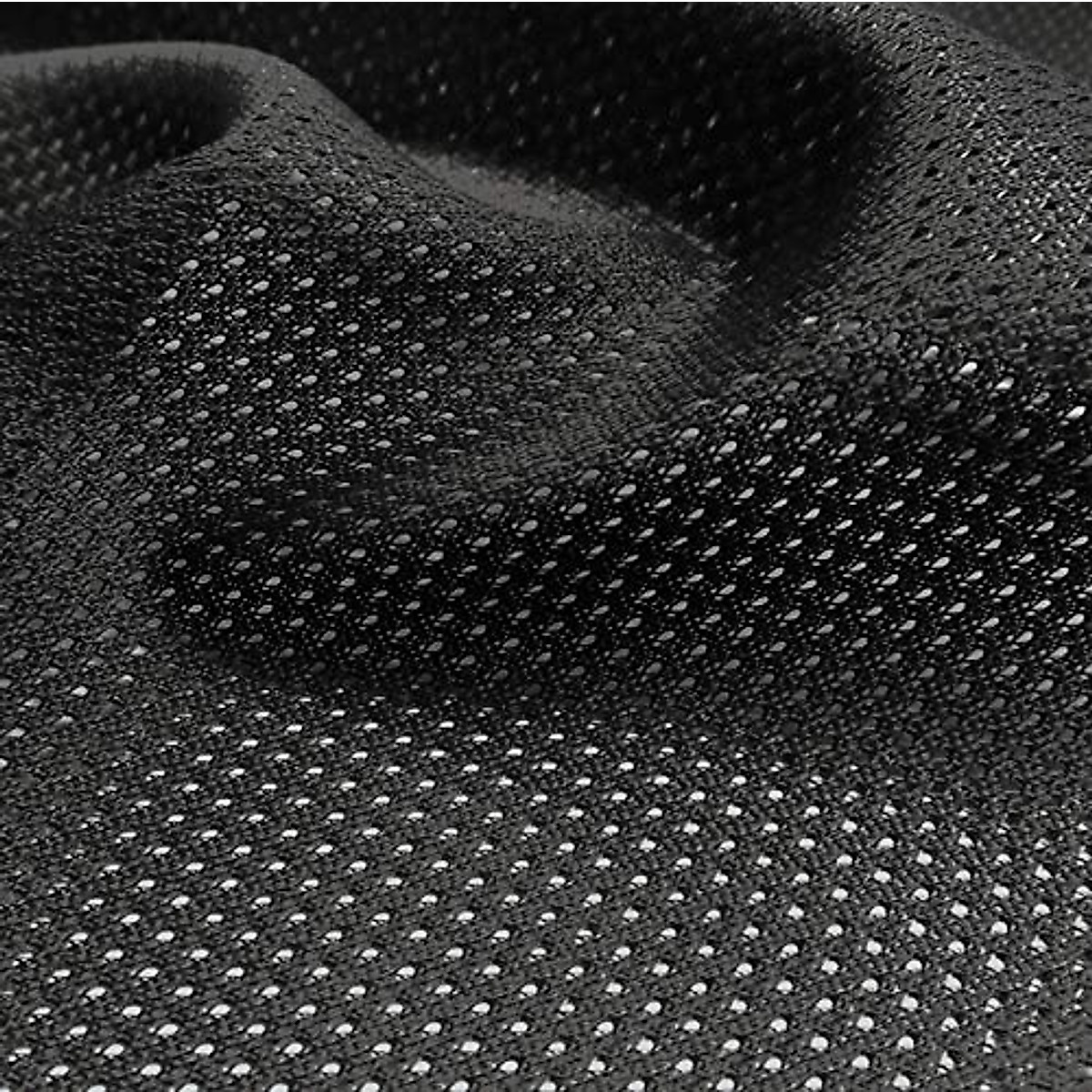 Pico Textiles 1 Yard - Black Polyester Micro Mesh Jersey Fabric - Sold by The Yard - Variety of Colors - Durable Athletic Mesh Fabric, Ideal for Sewing Soccer and Basketball Jerseys Uniforms