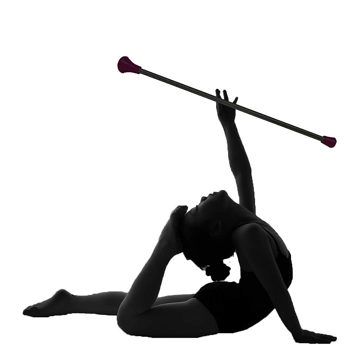 Oiloda Twirling Baton 21 Inches Marching Baton Spinning Dance Baton Metal Gymnastics Parade Stick for Child in Majorette 2 pack pink