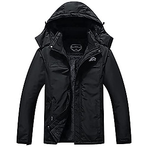 OTU Men's Waterproof Ski Jacket Snowboarding Windbreaker Warm Winter Hooded Mountain Snow Coat X-Large