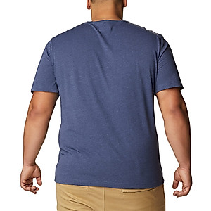 Columbia Mens Thistletown Hills Short Sleeve T-Shirt, Dark Mountain Heather, Medium