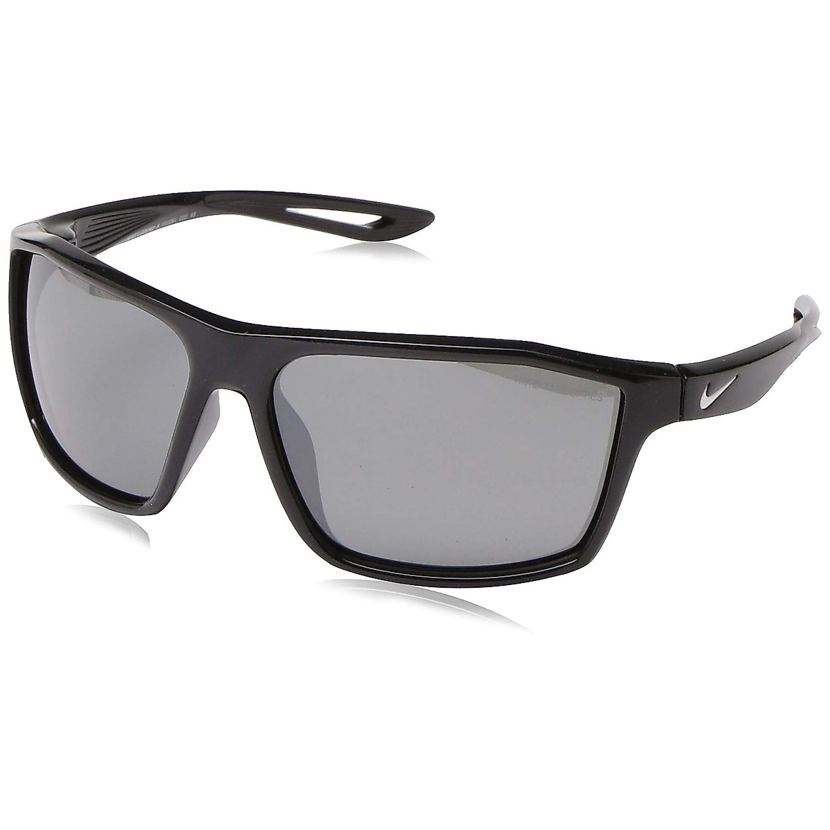 Nike EV1061-010 Legend S Frame Grey with Silver Mirror Lens Sunglasses, Black/White