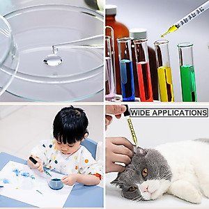 Paoeyrb 10Pcs Eye Dropper with Durable Rubber Head, 1ml Glass Dropper, Liquid Droppers for Oils, Eye Droppers for Medicine, Precise Pipette Droppers for Crafts, Essential Oil, Food