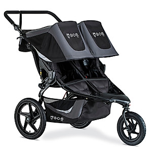 BOB Gear Revolution Flex 3.0 Duallie Double Jogging Stroller, Graphite Black