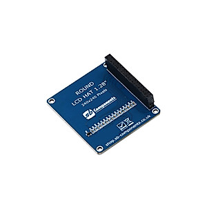 sb components Round LCD HAT for Raspberry Pi 4B/3B+/3B/2B/B+/A+/Zero and Zero W, 1.28inch Display, 240x240 Resolution, 65K RGB Colours Expansion Display Module for Raspberry Pi