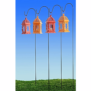 Ashman Shepherd's Hooks 35 Inch (12 Pack), Black, Made of Premium Metal for Hanging Solar Lights, Bird Feeders, Mason Jars, Christmas Lights, Lanterns, Garden Stakes and Wedding Décor.