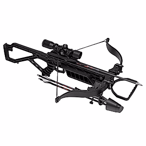 EXCALIBUR Mag AIR Accurate Lightweight Durable Safety Versatile Hunting Archery Crossbow - 1-inch Scope Rings, 3 Quill 16.5" Arrows, 4-Arrow Quiver Included