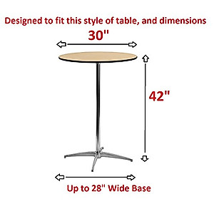 Banquet Tables Pro 30 Diameter x 42" Height White Spandex Highboy Table Cover