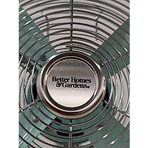 Better Homes & Gardens Retro Table Fan, 3-Speed Metal Tilted-Head Oscillation, 8-Inches (mint)
