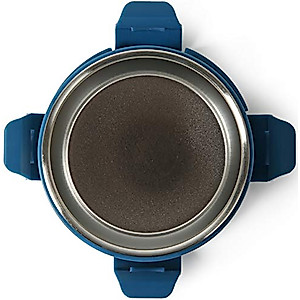 Arctic Zone Leak Proof Thermal Vacuum Insulated Food Jar Container with Safe & Easy 4 Lock Lid for Hot and Cold Food, 16oz Capacity - Blue