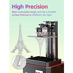 3D Printer Resin - Fast Curing 405nm UV Photopolymer Liquid Ink, High Toughness for 4K 8K LCD/DLP/SLA 3D Printing (White-1kg)