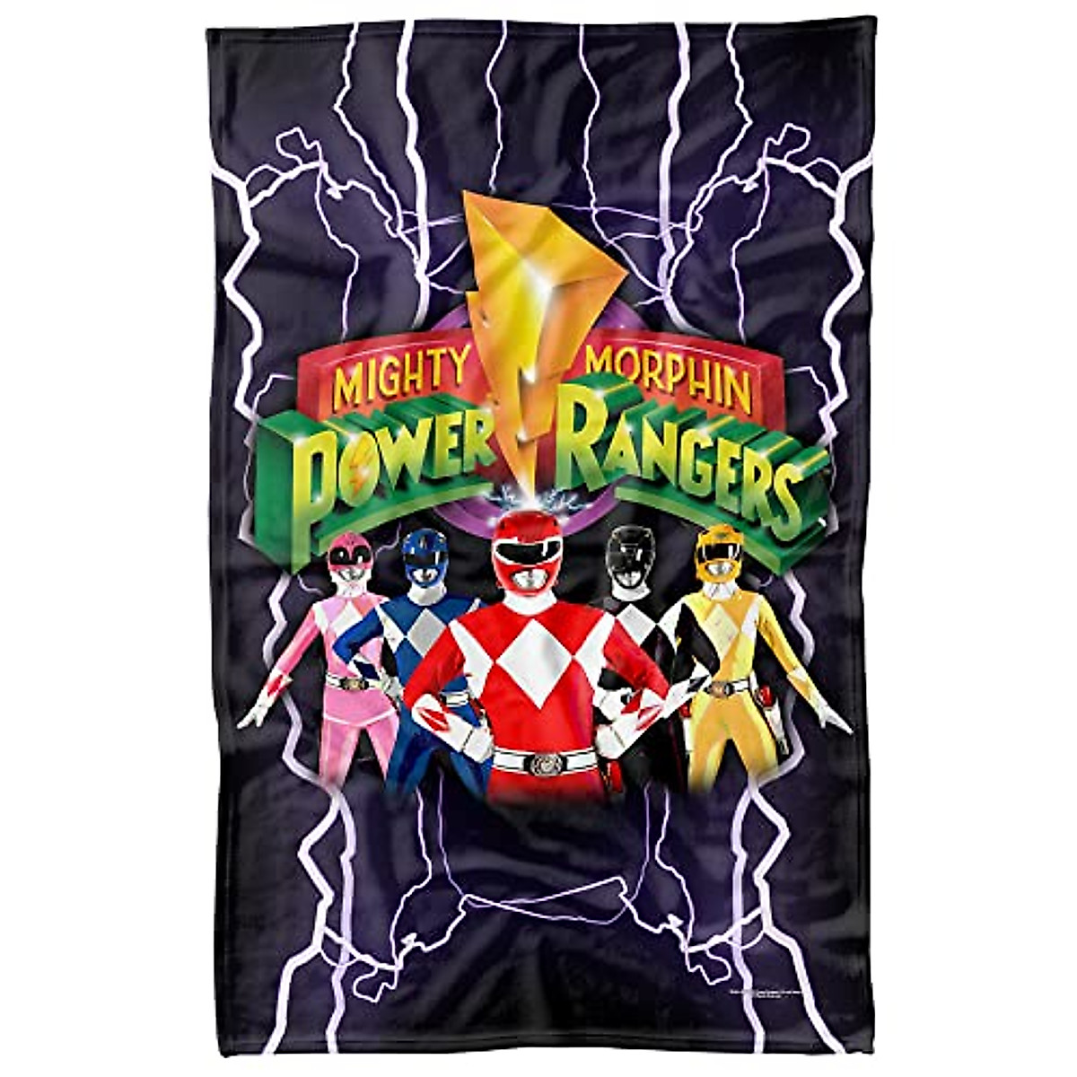 LOGOVISION Power Rangers Lighting Rangers Fleece Blanket 36" x 58"
