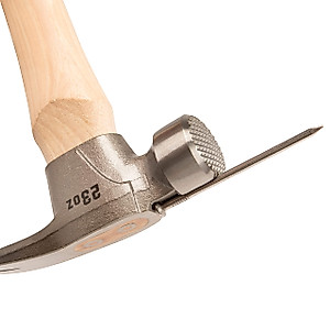 ESTWING Pro California Hammer - 23 oz Rip Claw Hammer with Milled Face & Hickory Wood Handle - MRW23LM