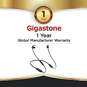 Gigastone Bluetooth 5.0 Neckband Sweat-Proof Headset with 10H Music Playtime, 240H Standby Time, Wireless Earphone for Sports Office with IPX4 Waterproof.