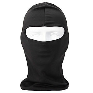 BlueSunshine Balaclava Ultra Thin Ski Mask – Motorcycle Cycling Hood Hat Full Face Mask for Sun UV Protection (Black)