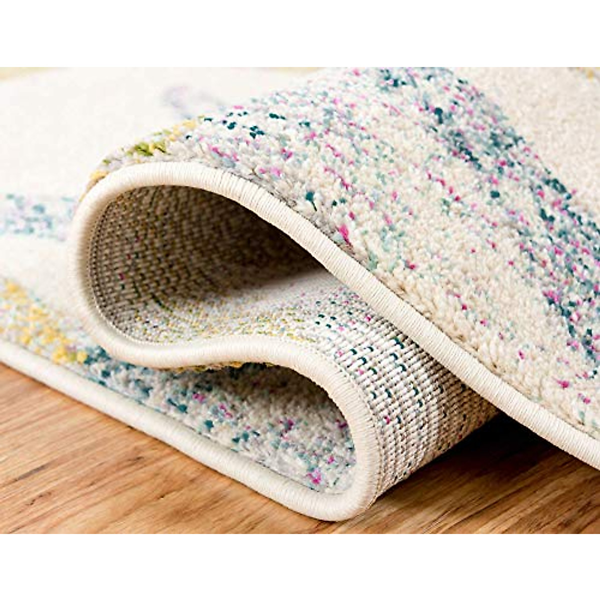 Unique Loom Positano Collection Coastal Modern Light Colors Starfish Beige Runner Rug (3' x 10')