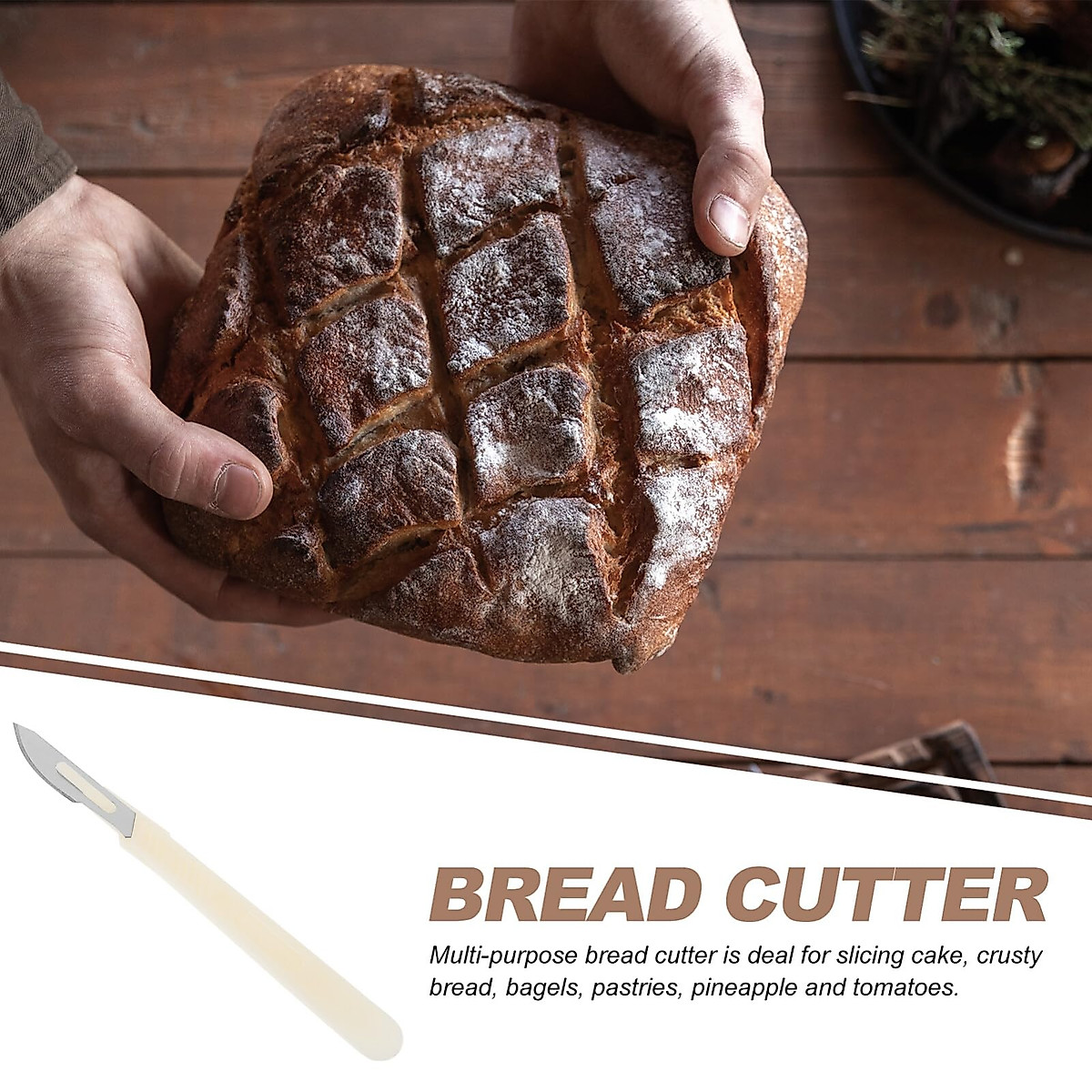 Luxshiny 4pcs Bread Lame Bread Cutter Baking Cutter Bread Cutting Tools Bread Curve Cutter Sourdough Bread Knife Razor Dough Scoring Knife for Home Bakery