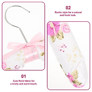 VILLCASE 5pcs Garment Hanger, Heavy Duty Cloth Padded Hanger Decorative Dress Hanger Supply for Women Clothes, Sweaters, Dresses, Weddings