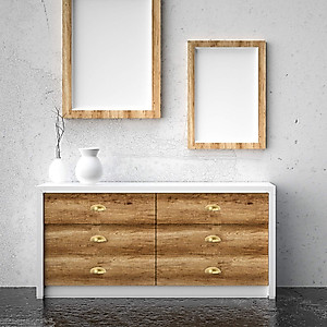 goldenwarm 10 Pack 3 in Light Brass Bin Cup Pulls Brushed Gold Cabinet Pulls Gold Cup Drawer Dresser Hardware Closet Door Pulls