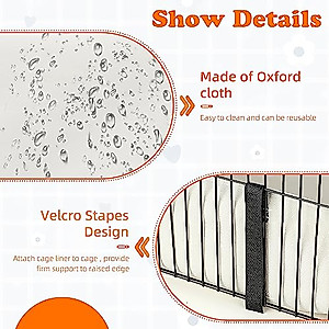 Lonepetu Waterproof Guinea Pig Cage Tarp Bottom for C & C Grids Habitat, 42"*27" Washable Guinea Pig Cage Liner Base for Rabbits Hamsters Hedgehogs Ferrets Small Pets (No Cage)