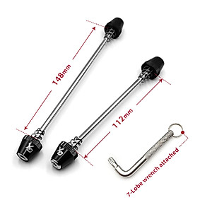 ONIPAX Bike Anti-Theft Locking Skewer 7 Lobe Bicycle Wheel Hub with Key