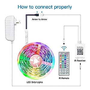 FONEWE 50ft LED Lights for Bedroom Music Sync LED Light Strips Color Changing Lights for Bedroom LED Strip Lights with APP and Remote Control