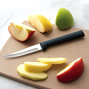 Rada Cutlery Heavy Duty Paring Knife –Stainless Steel Blade With Stainless Steel Black Resin Handle, 7-1/8 Inches