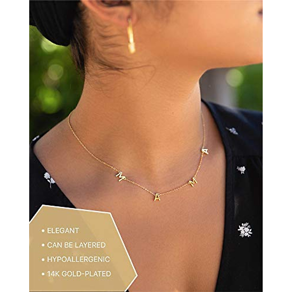 Benevolence LA Gold Mama Necklace Dainty Necklace, Necklaces For Women, Gifts for Mom, 14k Necklace, Mom Gifts from Son or Daughter | Designed in California