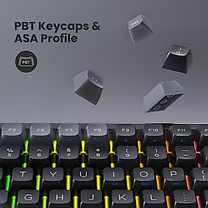 ROYALAXE L98 Wireless Mechanical Keyboard with 1.14” TFT LCD, Hot-swappable RGB Keyboard with Gateron G Yellow Pro Switches, Bluetooth/2.4G/Wired, Gasket Mount, PBT Keycaps, Charcoal Gray