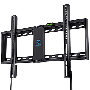 PERLESMITH Fixed TV Wall Mount Bracket for 32-82 Inch LED, LCD, and OLED Flat Screen TVs - Fits 16”- 24” Wood Studs, Fixed TV Mount with VESA 600 x 400mm Holds up to 132 lbs, PSLLK1