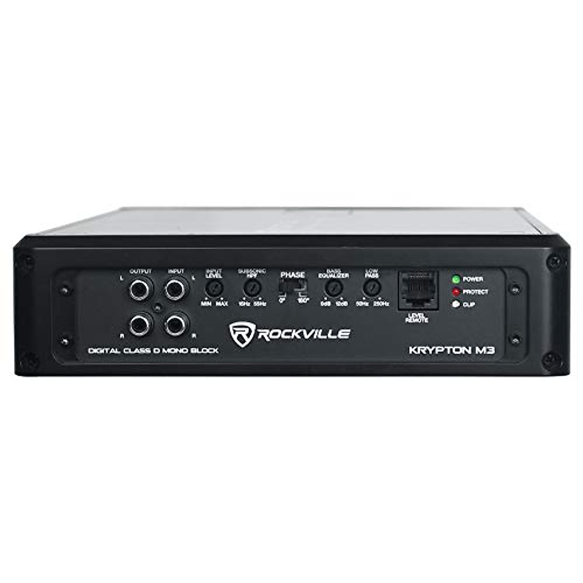 Rockville Krypton-M3 4000w Max/1000w RMS Mono 1 Ohm Car Amplifier Amp+Remote