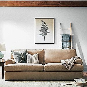 Amazon Brand – Stone & Beam Round Ceramic Table Lamp With Light Bulb and White Shade - 11 x 11 x 20 Inches, Cyan Blue