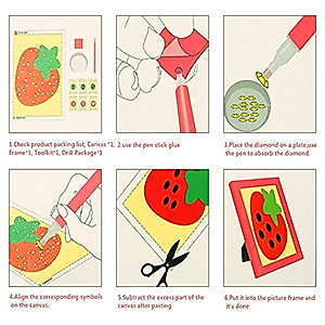 898 5D DIY Diamond Mosaic Kits for Kids,Beginners Art Crafts Kits for Girls and Boys , with Frame Rhinestone Embroidery Cross Stitch Arts Craft Wall Decor(Elephant)