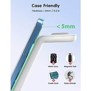 JoyGeek Wireless Charging Station, Wireless iPhone Charger, 3 in 1 Charging Station for Apple iPhone 14/13/12/11/SE/X/8 Series, iWatch 8/SE/7/6/3, AirPods 2/3/Pro - White