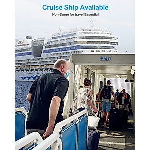 Flat Plug Power Strip - Ultra Thin Flat Extension Cord, 3 USB Wall Charger(1 USB-C) for Cruise Ship Essentials, 5 ft Low Profile Extender, Charging Station Compact for Home,Dorm,Travel Accessories