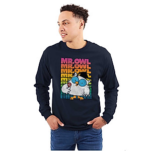 Mr Owl Vintage Retro Tootsie Pops Long Sleeve Tshirt Men Women Navy