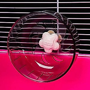 GOLDEAL 5.1 Inches Small Silent Hamster Wheel, Hamster Toys for Hamster Cage, Super Mute Spinner Exercise Running Wheel for Small Hamsters, Gerbils, or Mice…