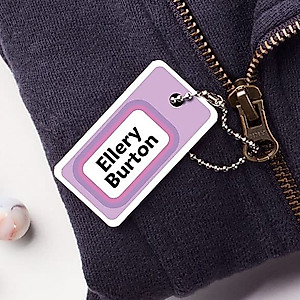 Spongebob Squarepants Theme 3 Mini Personalized Waterproof Custom Name Bag Tags with Chain attachments