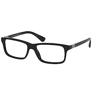 Prada PR06SV Eyeglass Frames 1AB1O1-56 - Black PR06SV-1AB1O1-56
