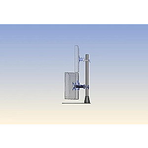 Ergotech 1 x 3 Quad Desk Stand with 28-Inch Pole - Black (100-D28-B13)