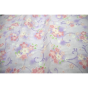 MIKURA Double Gauze Tenugui, Japanese Towel, Sakura, Cherry Blossom (Purple)