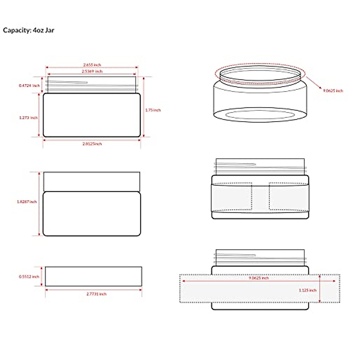 Mabua 4oz Plastic Containers with Lids 50 Pack BPA Free, Clear Empty Refillable Round Sugar Scrub small 4 Oz Plastic Jars with Lids for Cosmetics, Lotions, Body Butters, Liquid Slime & Beauty Products