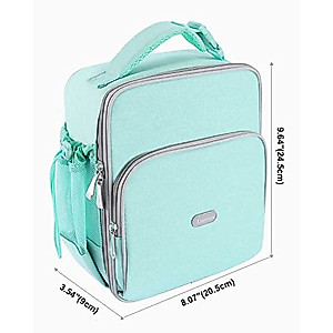 Amersun Kids Lunch Box with 8MM Insulated sponge & Multi-pocket & Water Bottle Holder, Keep Food Warm Cold School Lunch Bag for Kids Teen Girls Boys,Lunch Tote Bag for Children,Light Blue New
