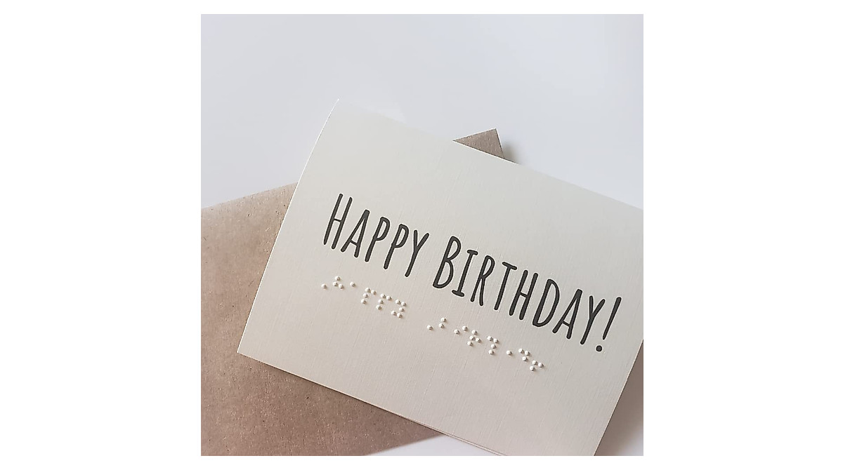 Braille Birthday Card for Blind & Low Vision - A2 Greeting Card