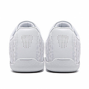 white Cheer Shoes for Womens Cheerleading shoes Girls Youth White Competition Cheerleading Gear Dance Shoe Sports Tennis Training Athletic Flats Breathable Soft comfortable kids cheer sneaker size