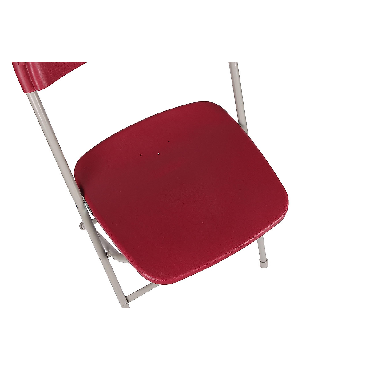 BTEXPERT Red Plastic Folding Steel Frame Commercial High Capacity Event Chair Lightweight Wedding Party, Set of 1
