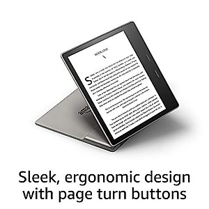 Kindle Oasis – With 7” display and page turn buttons – Wi-Fi + Free Cellular Connectivity, 32 GB, Graphite